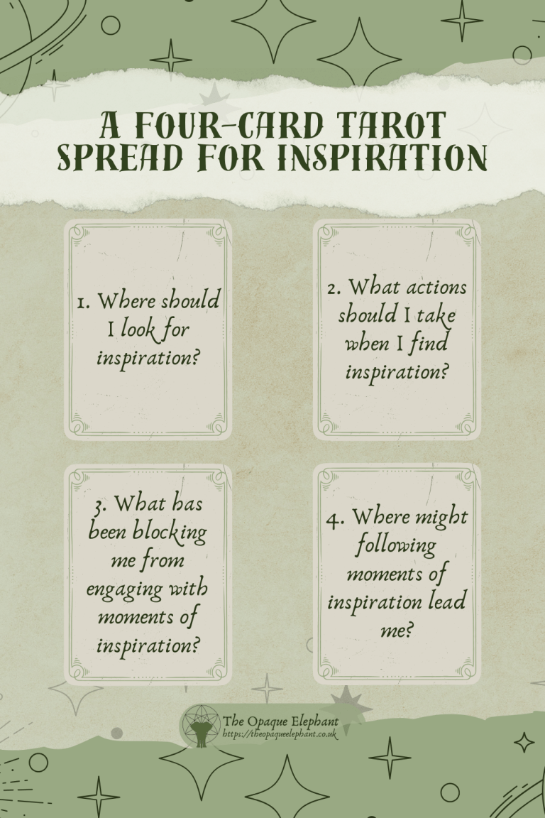 A Four-Card Tarot Spread for Inspiration – The Opaque Elephant