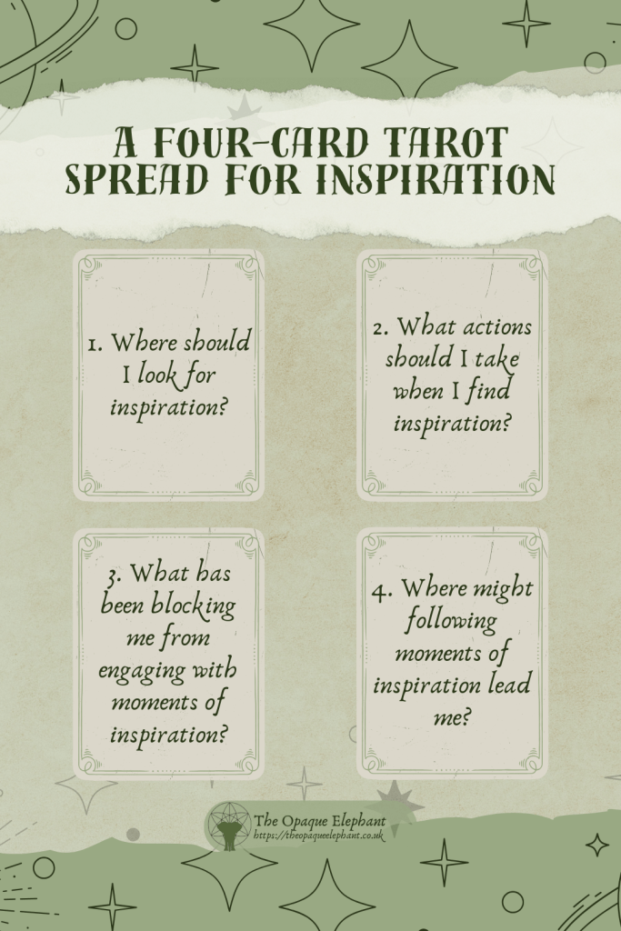 A Four-Card Tarot Spread for Inspiration – The Opaque Elephant